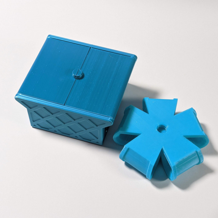 3D Printable Square Bow Gift Box by Clockspring