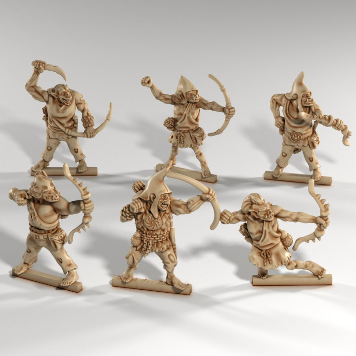 3D Printable 28 Orc Thugs | Savage Miniature Horde for 28mm Fantasy ...