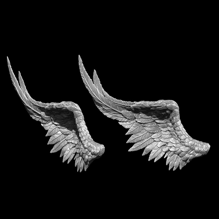 3D Printable Angel Wings - Print Ready 3D print model by Matthew
