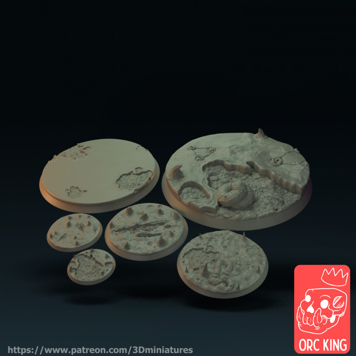 3D Printable Rotten Bases by Orc King Studio