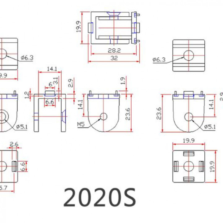 3D Printable Flexible Hinge Pivot Joint Connector For V-Slot Profile ...