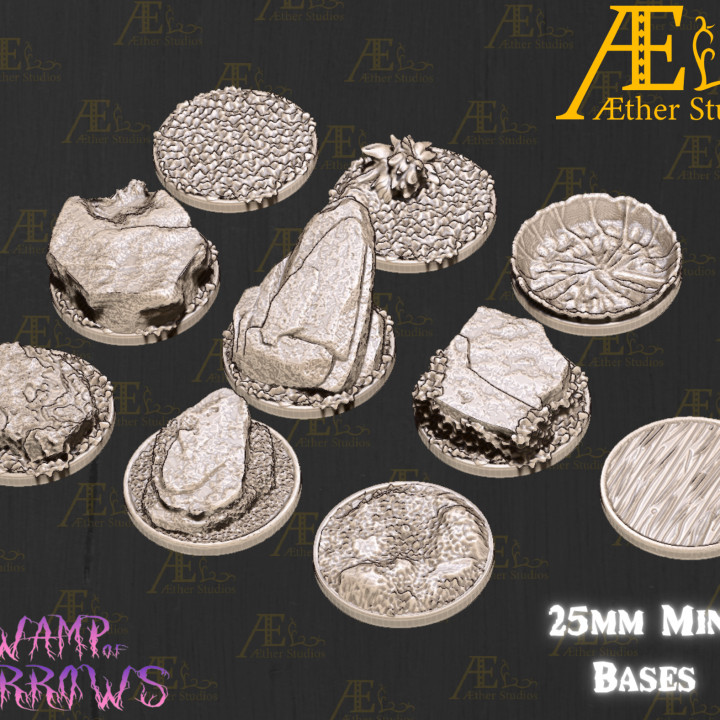 3D Printable KS1SOS20 – Miniature Bases by Aether Studios