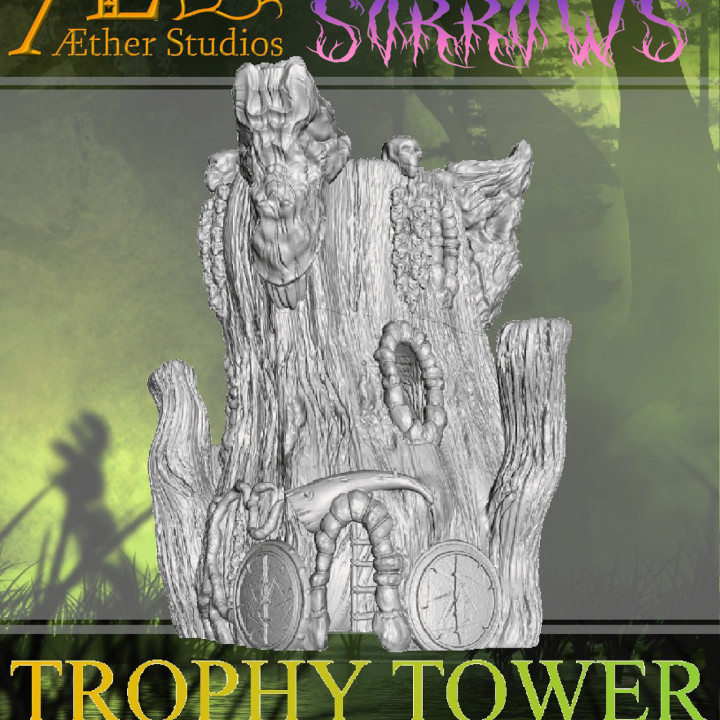 3D Printable KS1SOS35 – Trophy Tower by Aether Studios