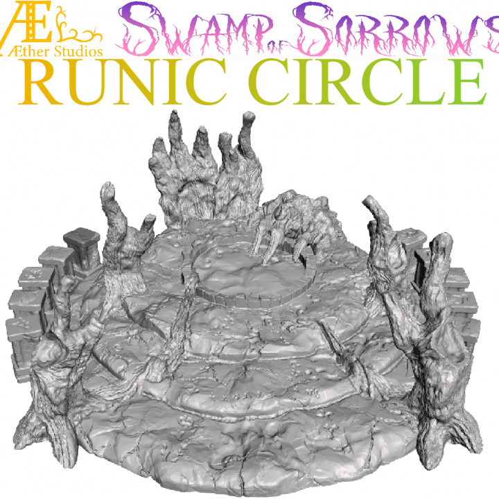 3D Printable KS1SOS24 – Runic Circle by Aether Studios