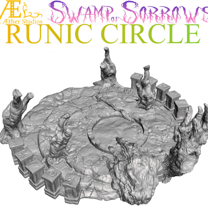 3D Printable KS1SOS24 – Runic Circle by Aether Studios