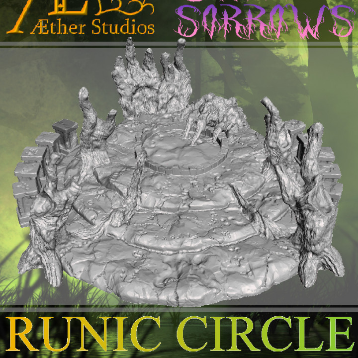 3D Printable KS1SOS24 – Runic Circle by Aether Studios