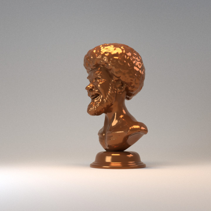 3D Printable Bob Ross Bust by Princely Prints