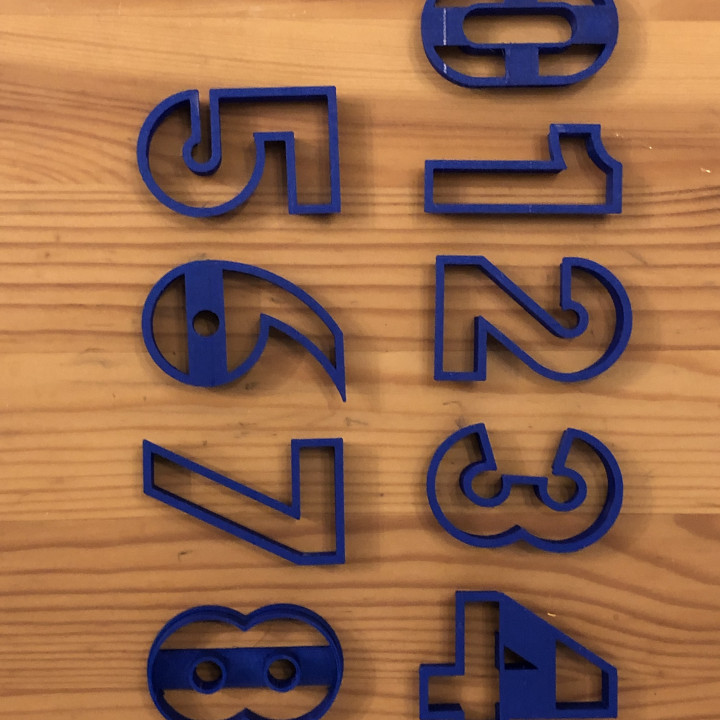 3D Printable numbers cookie cutters by Samet Özkan