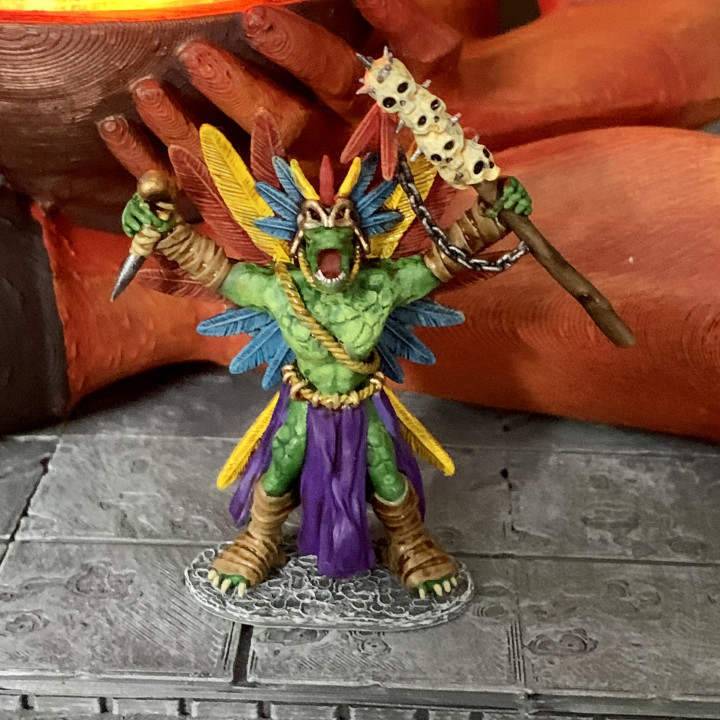 3D Print of Lizardfolk Shaman 01 by johnboehm