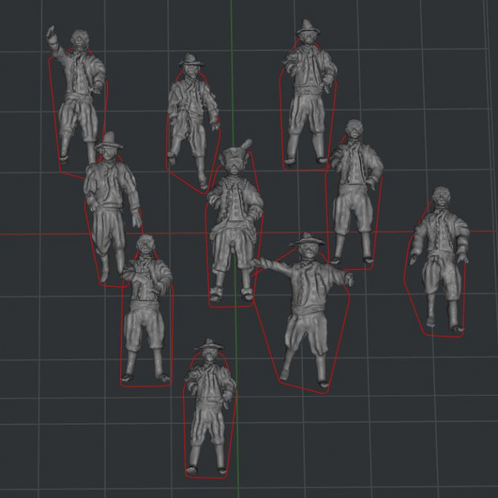 3D Printable Sailors and Officers to Crew Model Ships 1560-1670 by Alf ...