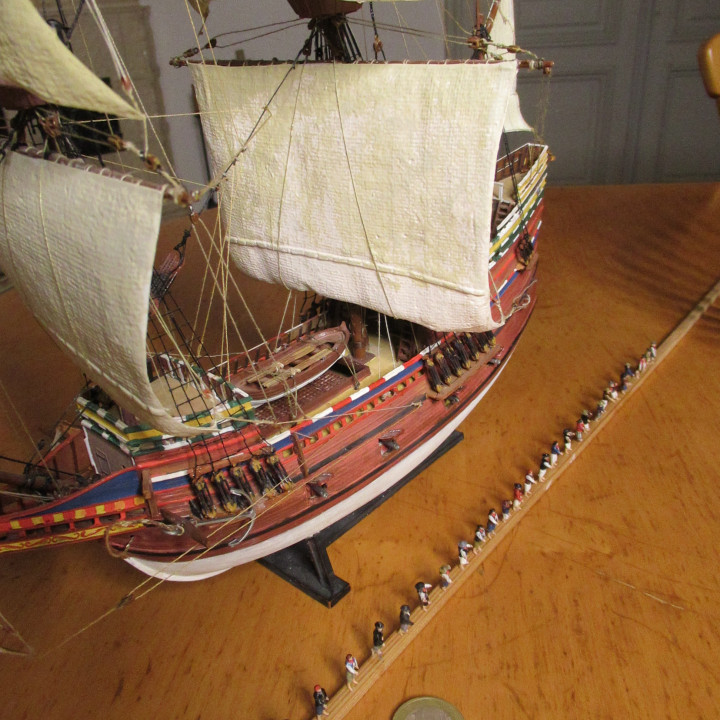 3D Printable Sailors and Officers to Crew Model Ships 1560-1670 by Alf ...