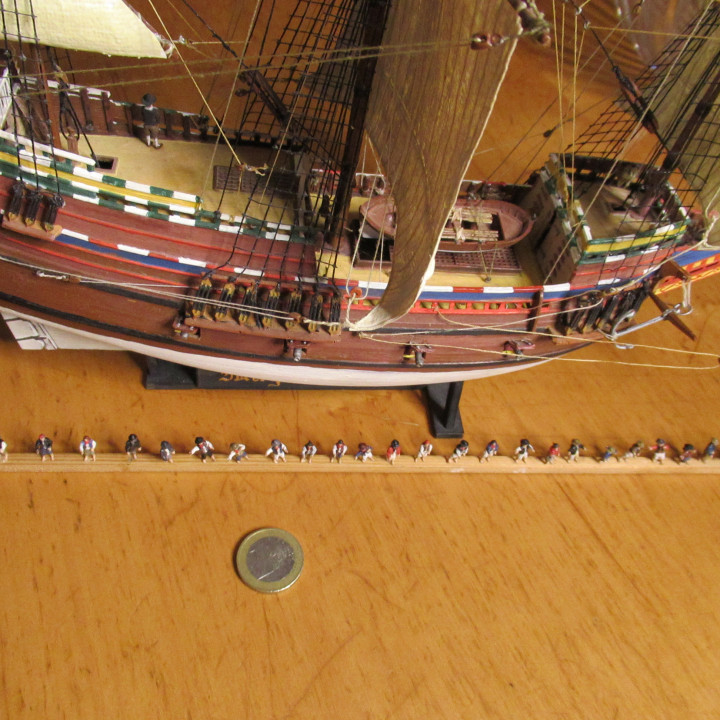 3D Printable Sailors and Officers to Crew Model Ships 1560-1670 by Alf ...