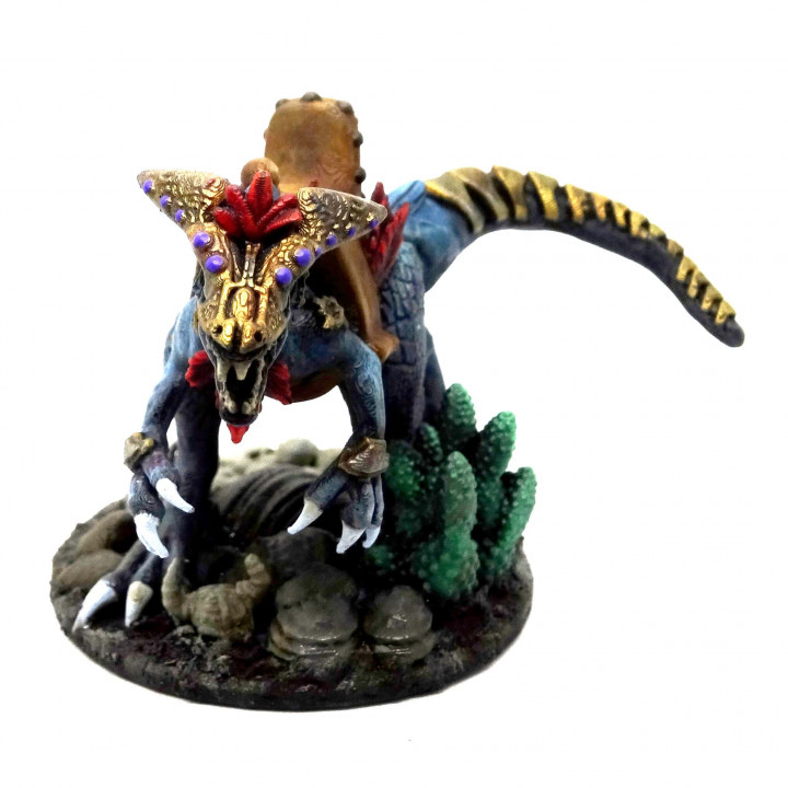 3D Printable Riding raptor resin miniature for D&D (with variants) by ...