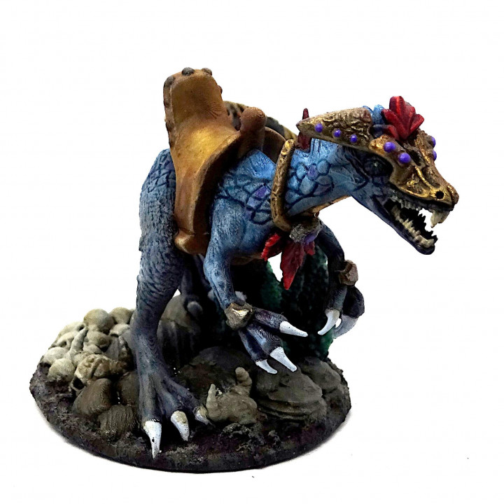 3D Printable Riding raptor resin miniature for D&D (with variants) by ...