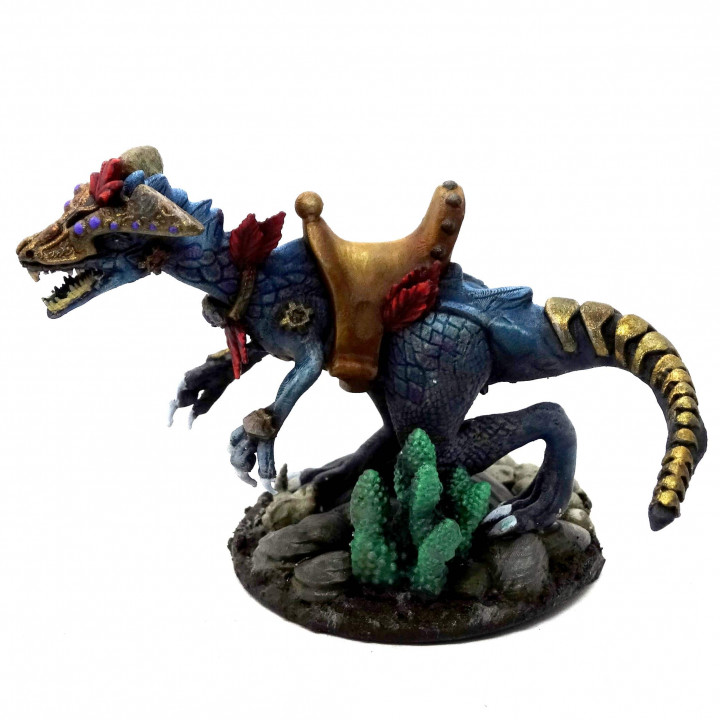 3D Printable Riding raptor resin miniature for D&D (with variants) by ...