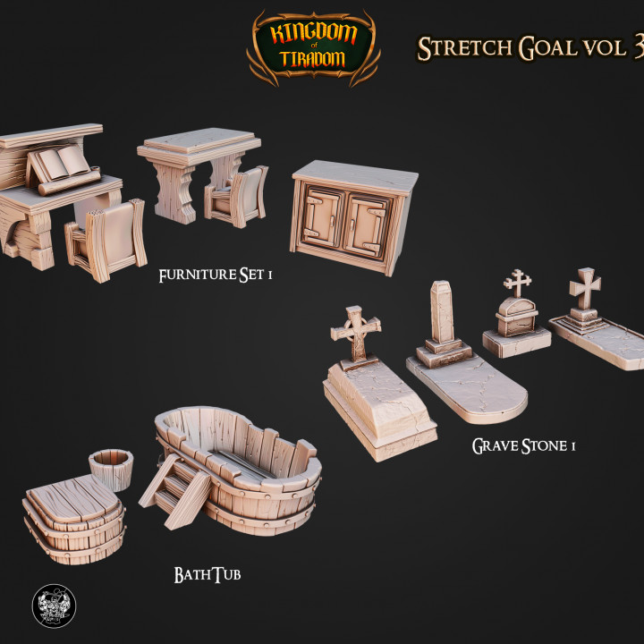 3D Printable KOT_STRETCHGOALS_vol3 by The Master Forge