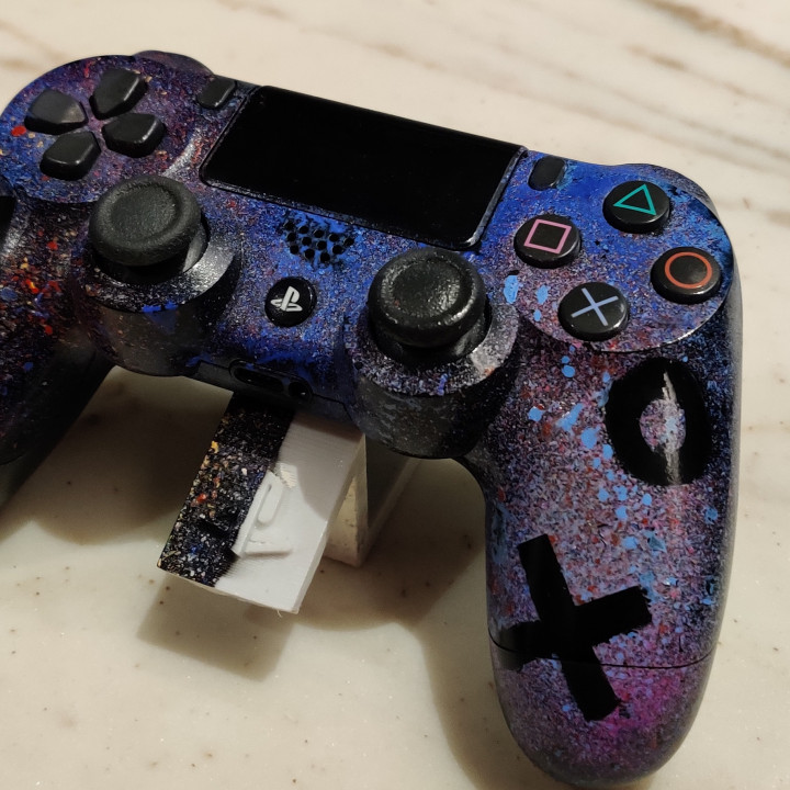3D Printable PS4 remote holder/wall mount by Shaurya Khosla