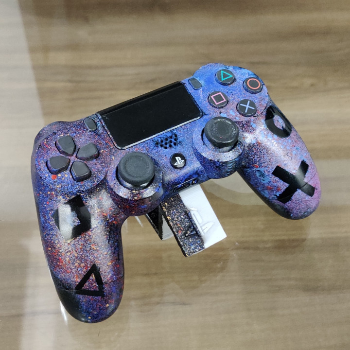 3D Printable PS4 remote holder/wall mount by Shaurya Khosla