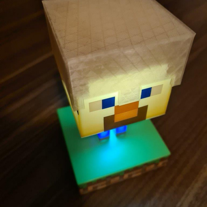 3D Printable Minecraft Helmet for official bedlight by Mulder