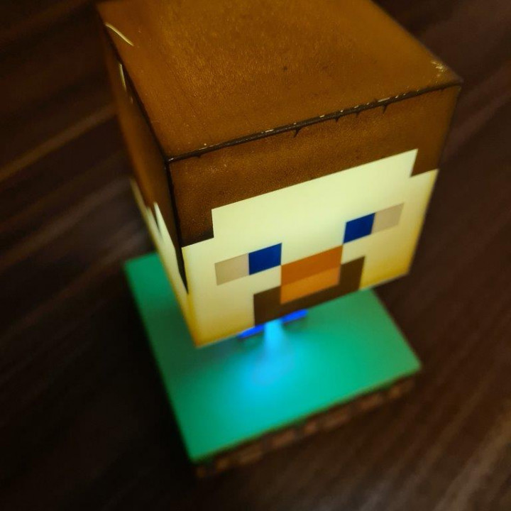 3D Printable Minecraft Helmet for official bedlight by Mulder
