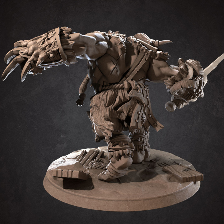 3D Printable Zhurk, the Bugbear Chief by Bite the Bullet