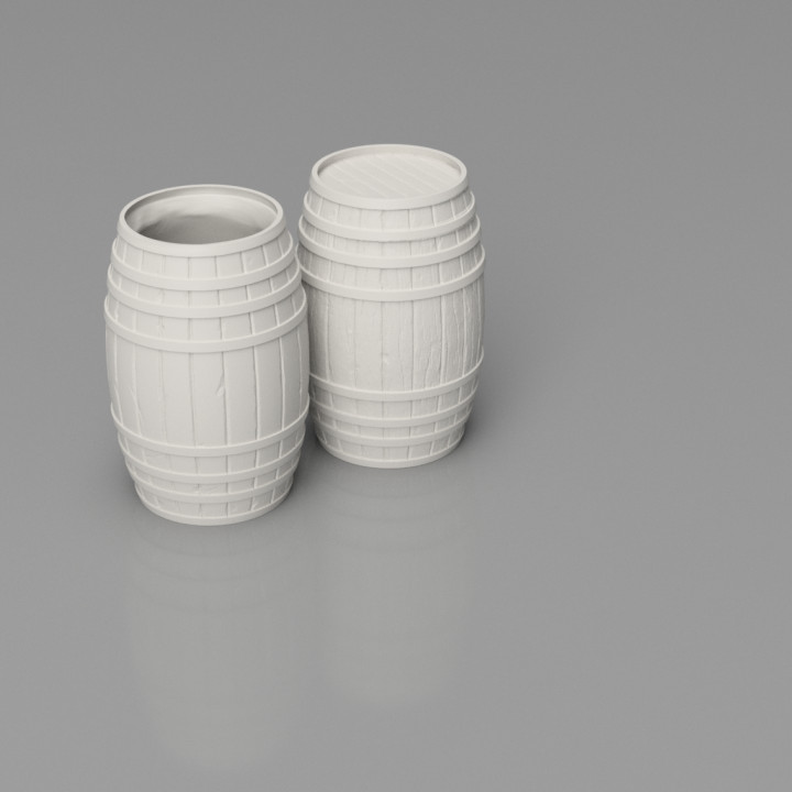 3D Printable Wooden Barrels for Tabletop and Dioramas by Fr3D ...