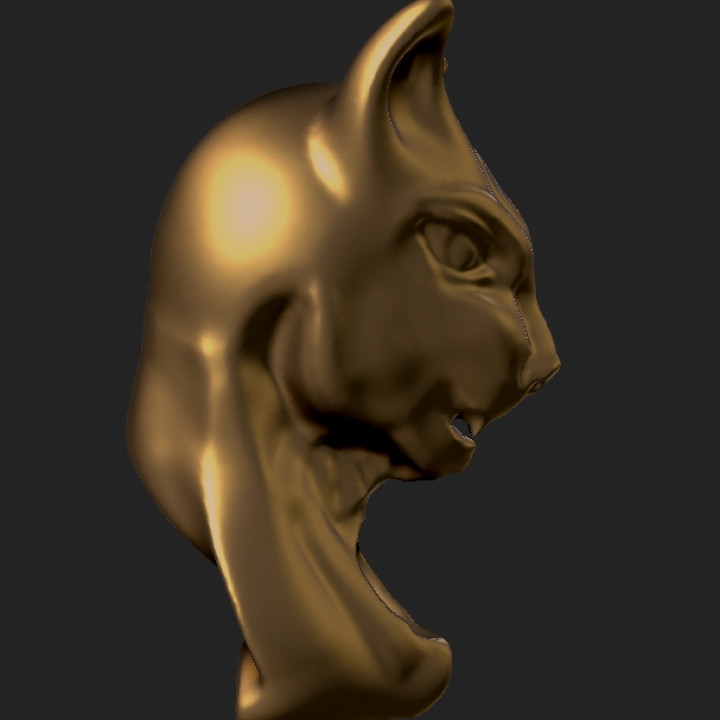 3D Printable cat bust by Yigitman