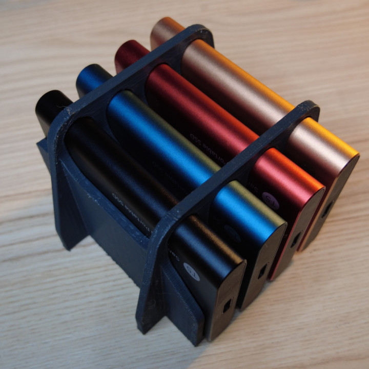 3D Printable Samsung T5 SSD Holder by Maik Kellerhals