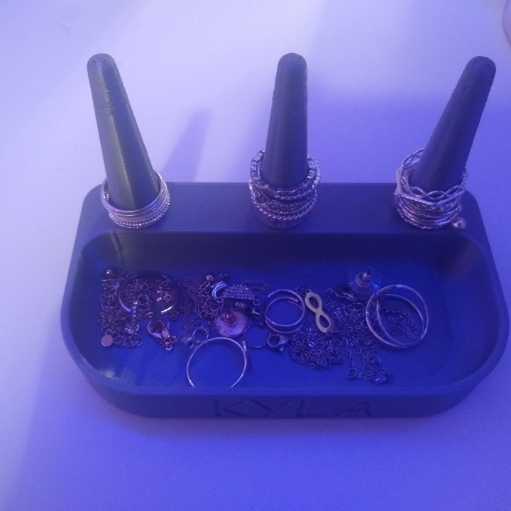 3D Printable Ring Holder Jewelry Organizer by Devan Metz