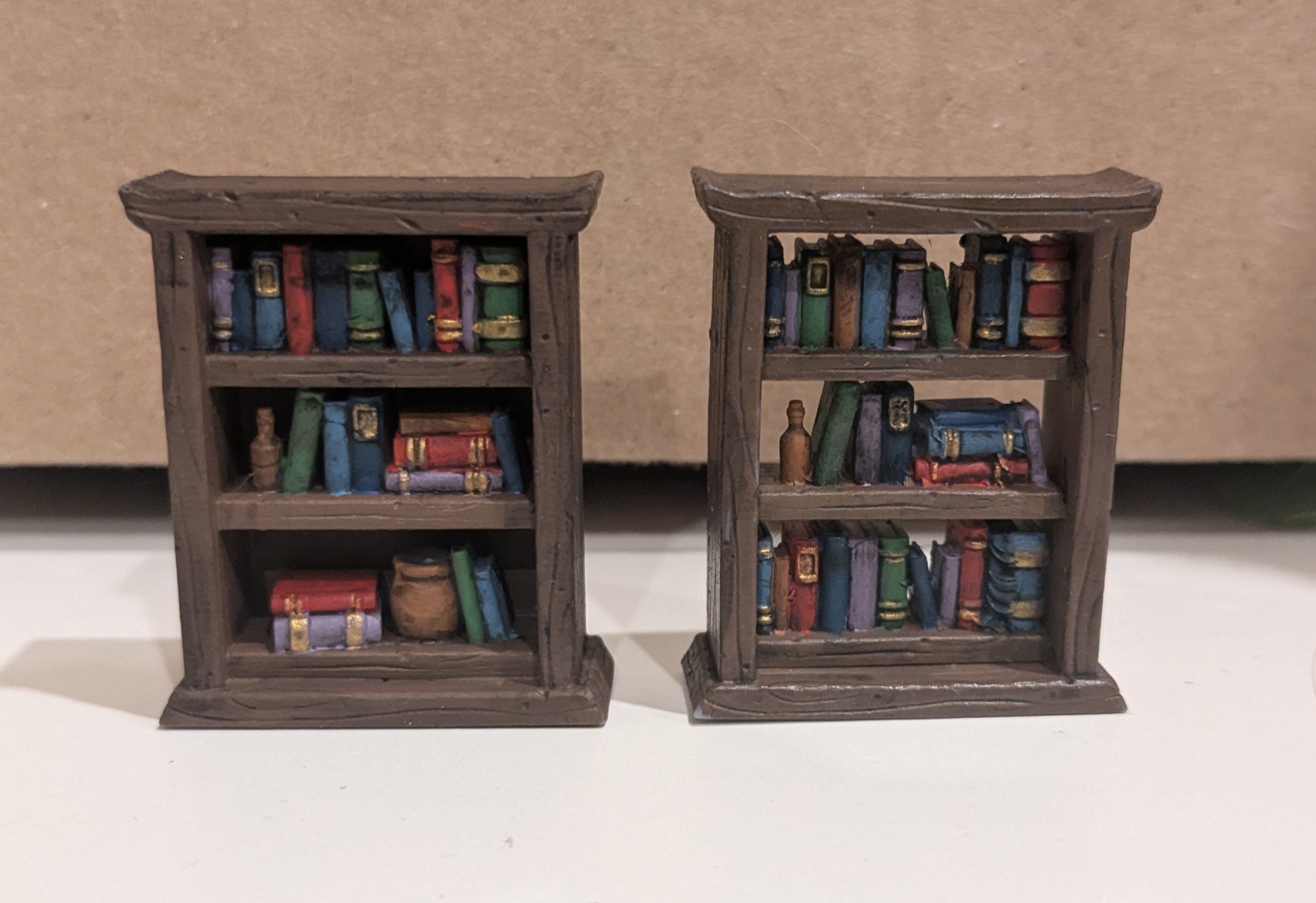 3D Printable Bookshelf and Cupboard by Gracewindale Mini Scenery