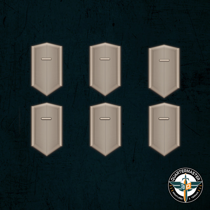 3D Printable Knight Shield Multi-pack by Quartermaster3D