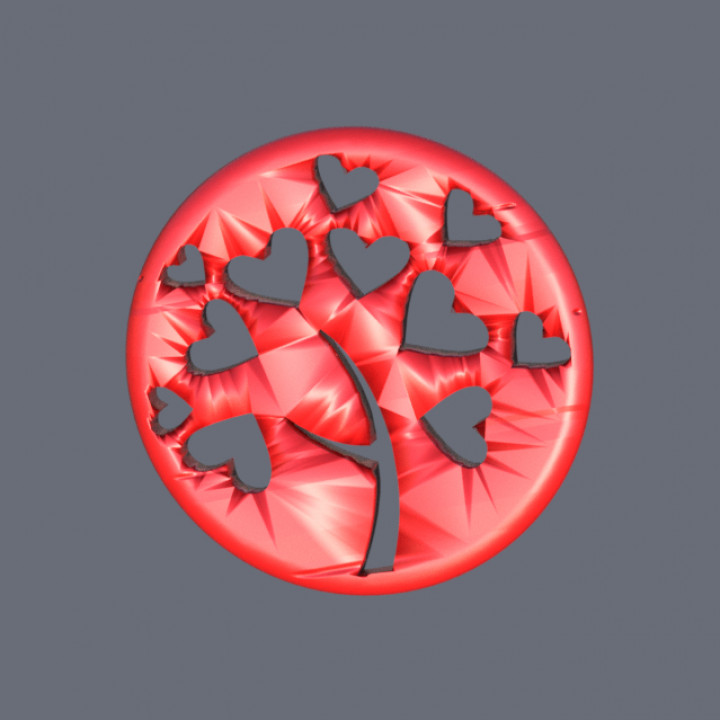 3D Printable Heart tree earrings by Idea Lab