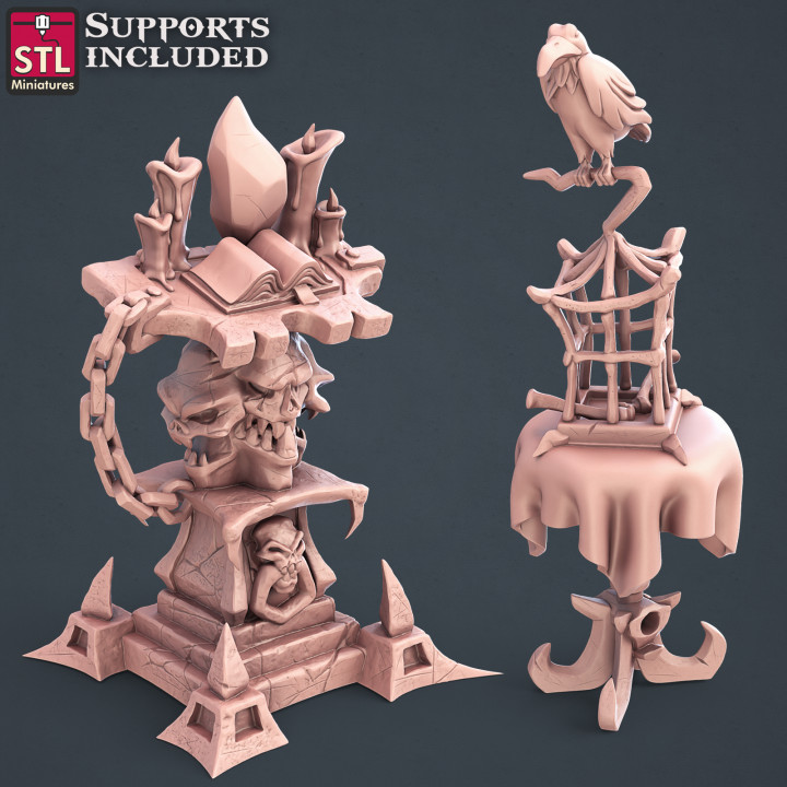 3D Printable Darkwizard Props by STL Miniatures