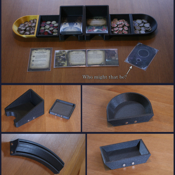 3D Printable Modular Card and Token Holder Set by PChris