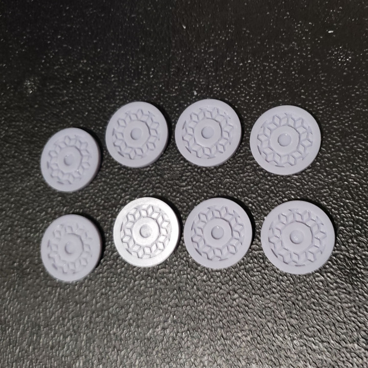 3D Printable 25mm Coin Style Base for Infinity by Jhokalups