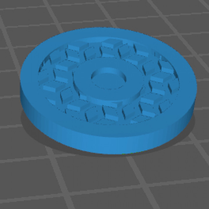 3D Printable 25mm Coin Style Base for Infinity by Jhokalups