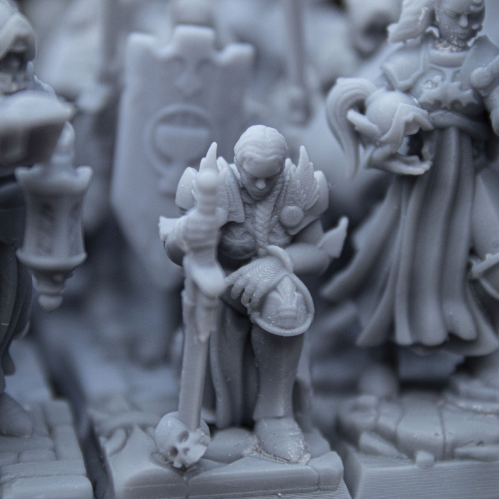 3D Printable Warriors of the Lady Command Group - Highlands Miniatures ...