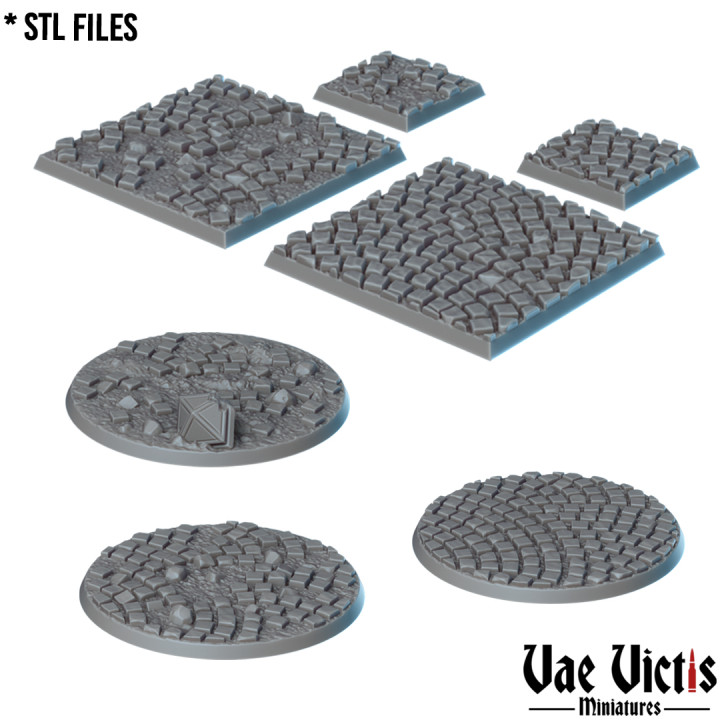 3D Printable Cobblestone bases by Vae Victis Miniatures