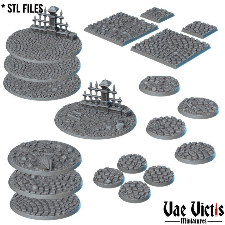 3D Printable Cobblestone bases by Vae Victis Miniatures