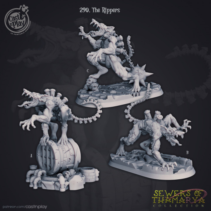 3D Printable The Rippers (Pre-Supported) by Cast n Play