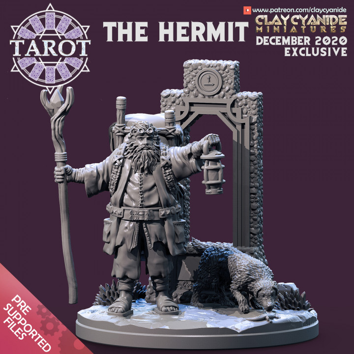 3D Printable The Hermit by Clay Cyanide Miniatures