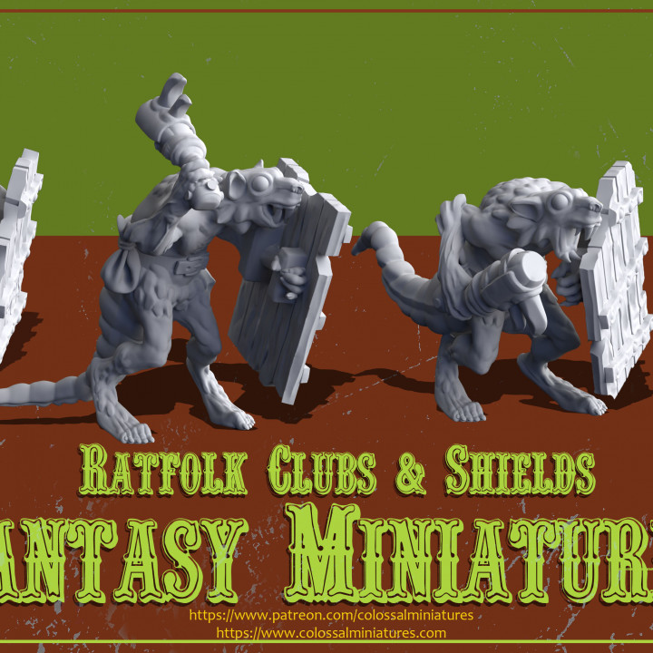 3D Printable Ratfolk Army A - 26 minis - PRE-SUPPORTED by ...