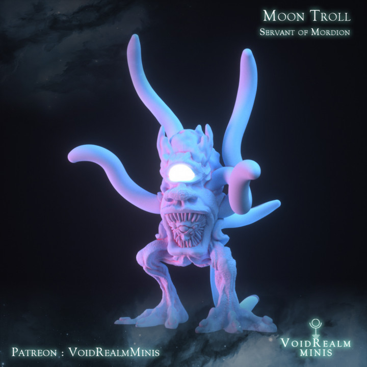 3D Printable Moon Troll by VoidRealm Minis