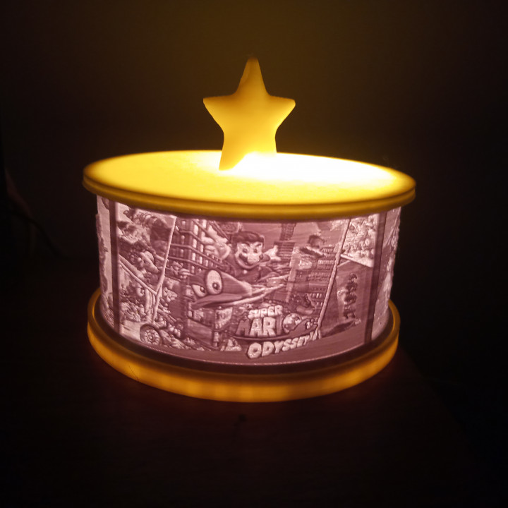 3D Printable Super Mario Litho Lamp by Joseph Brown