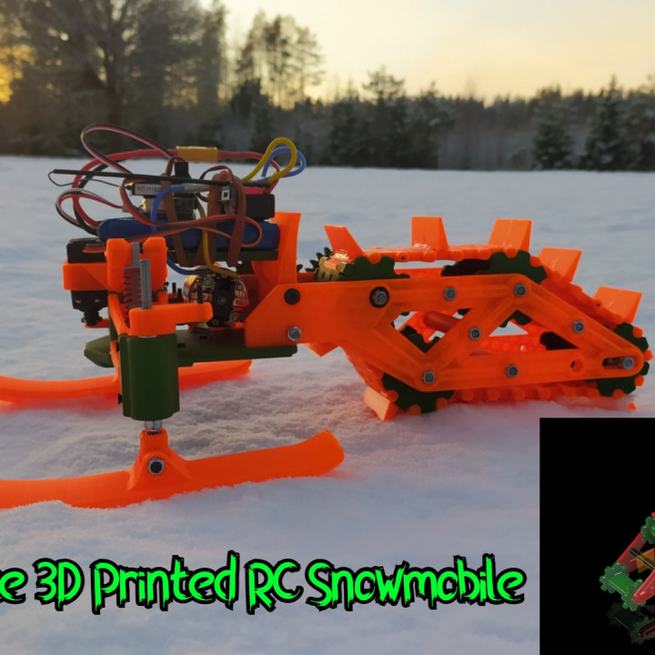 3D Printable Open Source 3D Printed RC Snowmobile (Open rc f1 ...