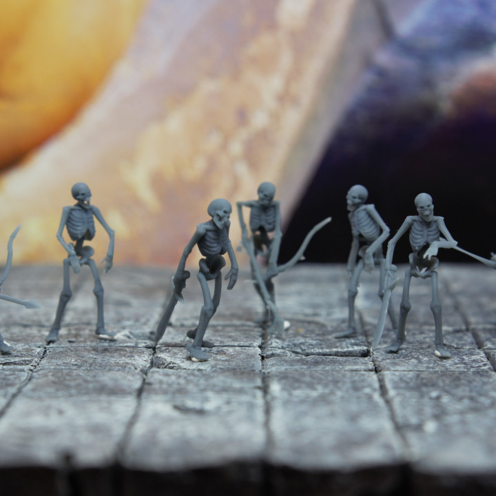 3D Printable Undead Skeleton Walkers - Tabletop Miniature (Pre ...