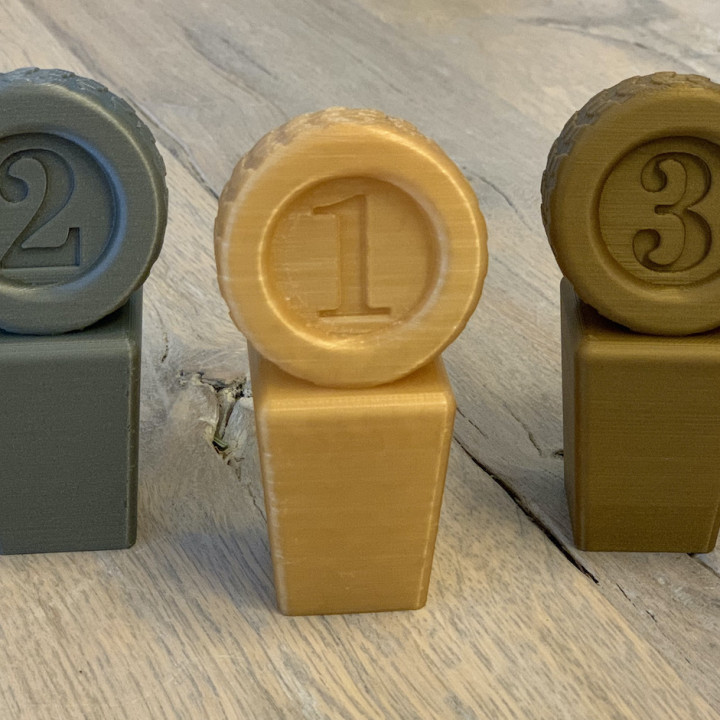 3D Printable Wheel Trophy for (Slot) Car by Markus Purtz