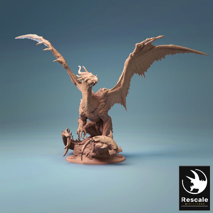 3D Printable Bronze Dragon by Rescale Miniatures