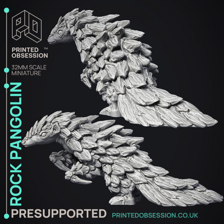 3D Printable Rock Pangolin - Elemental Creature - 32mm scale - D&D by ...