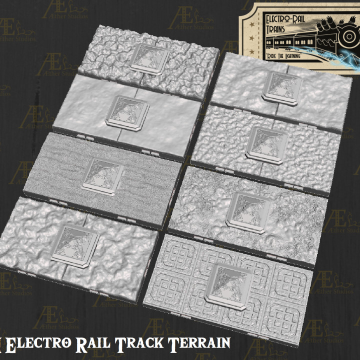 3D Printable AEELRT08 - Electro Rail Track by Aether Studios